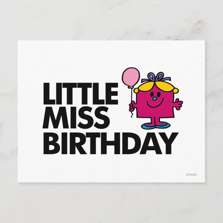 Celebrate Little Miss Birthday Postcard | Zazzle