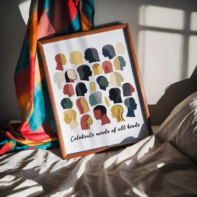 Celebrate Minds of All Kinds Poster | Zazzle