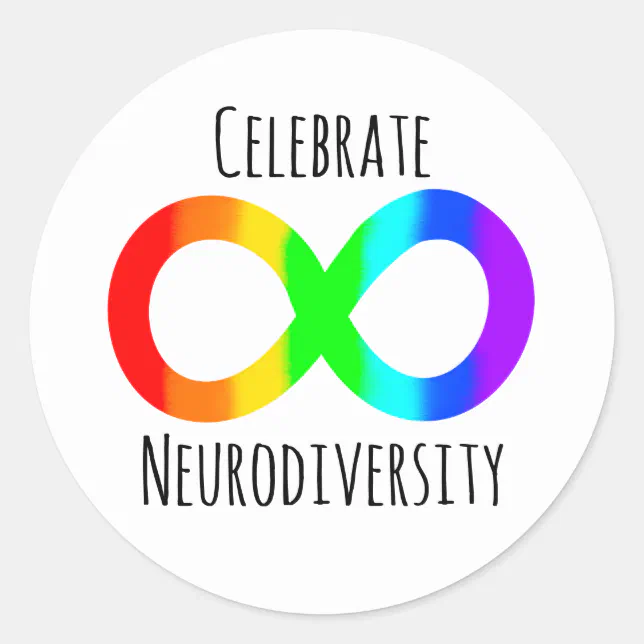 Celebrate Neurodiversity Autism Acceptance Rainbow Classic Round ...