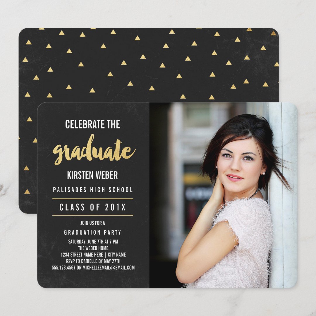 Celebrate | Photo Graduation Party Invitation | Zazzle