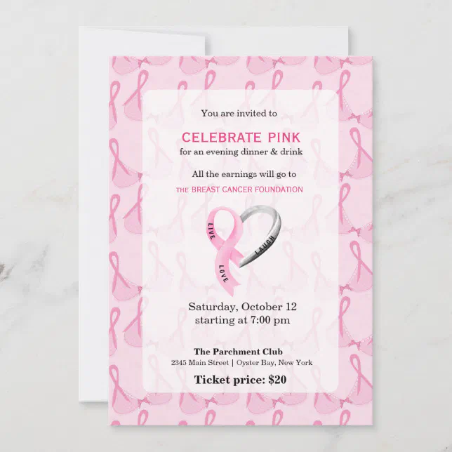 Celebrate Pink event Invitation | Zazzle