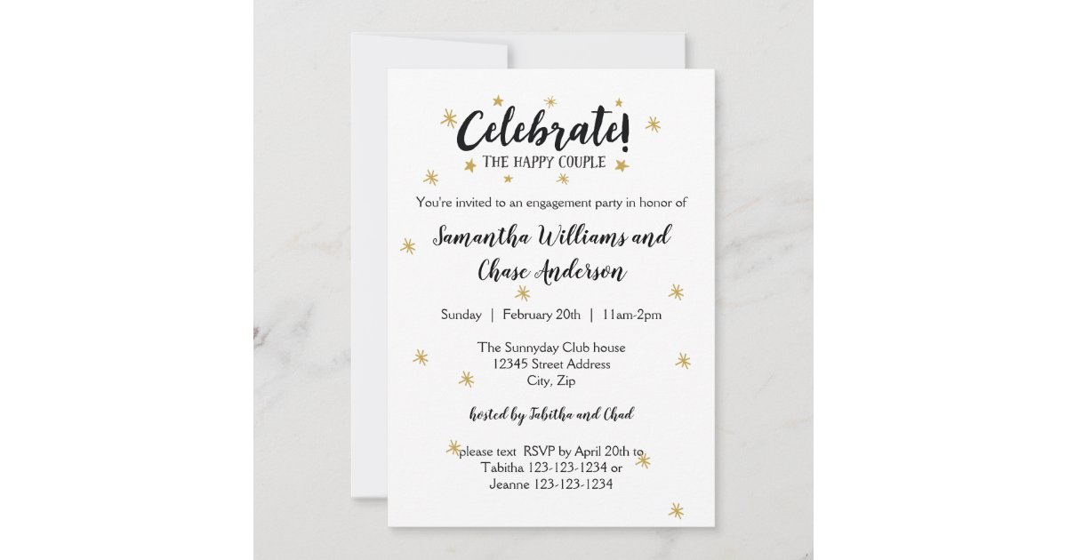 Celebrate the Couple - Engagement Party Invitation | Zazzle