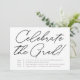 Celebrate the Grad Black Script Graduation Party Invitation | Zazzle