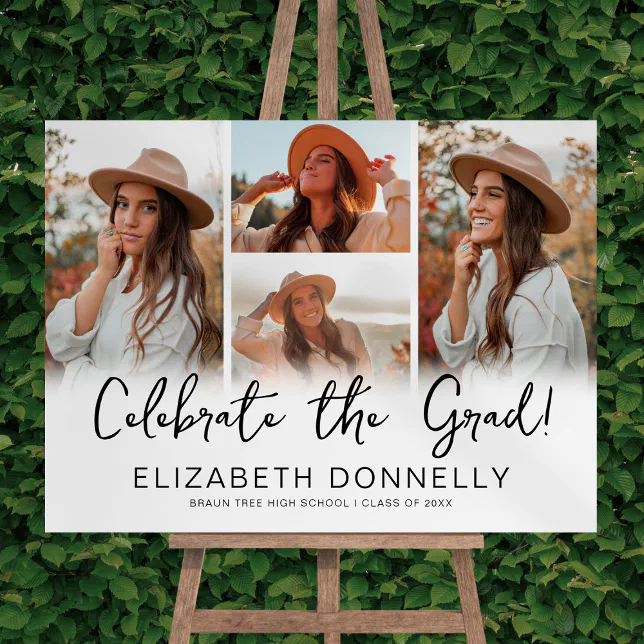 Celebrate the Grad Photo Graduation Foam Board | Zazzle