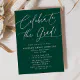 Celebrate the Grad Script Green Graduation Party Invitation | Zazzle