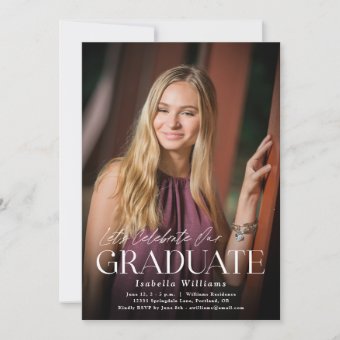 Celebrate the Graduate Photo Graduation Party Invitation | Zazzle