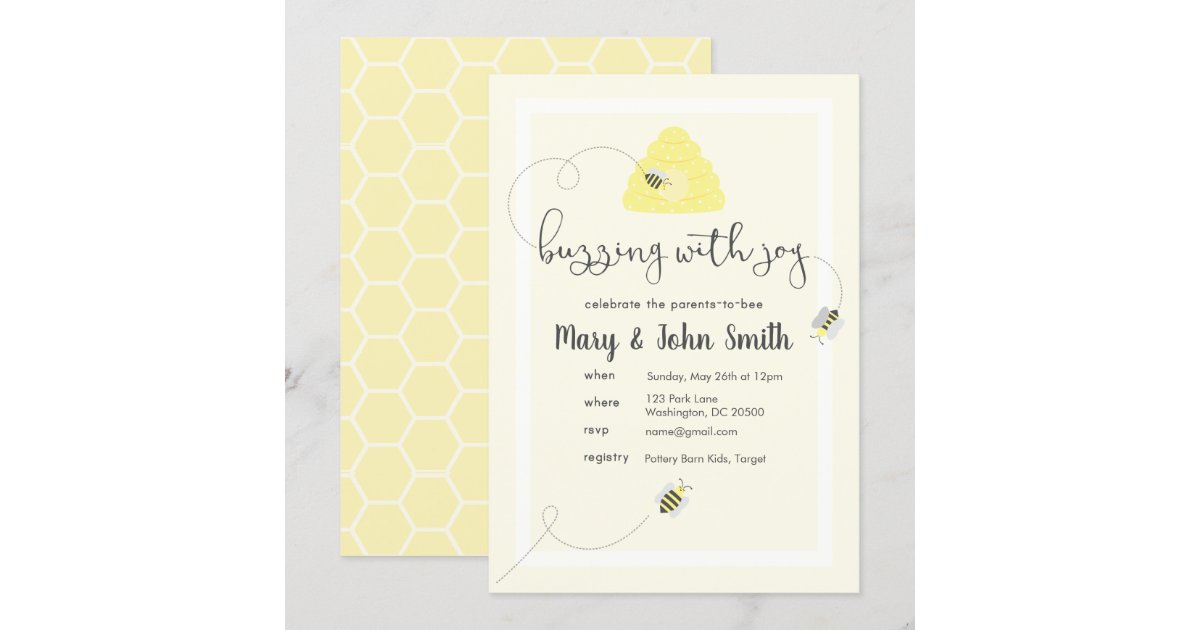 Celebrate the Parents-to-Bee Invitation | Zazzle