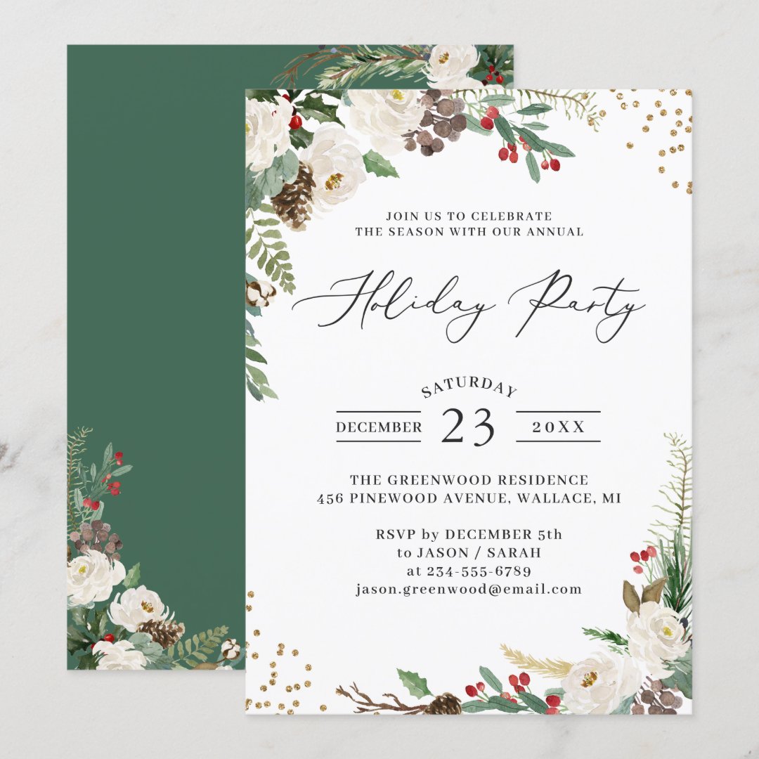 Celebrate the Season Annual Holiday Party Invitation | Zazzle