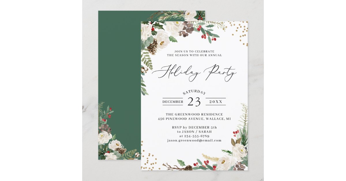 Celebrate the Season Annual Holiday Party Invitation | Zazzle