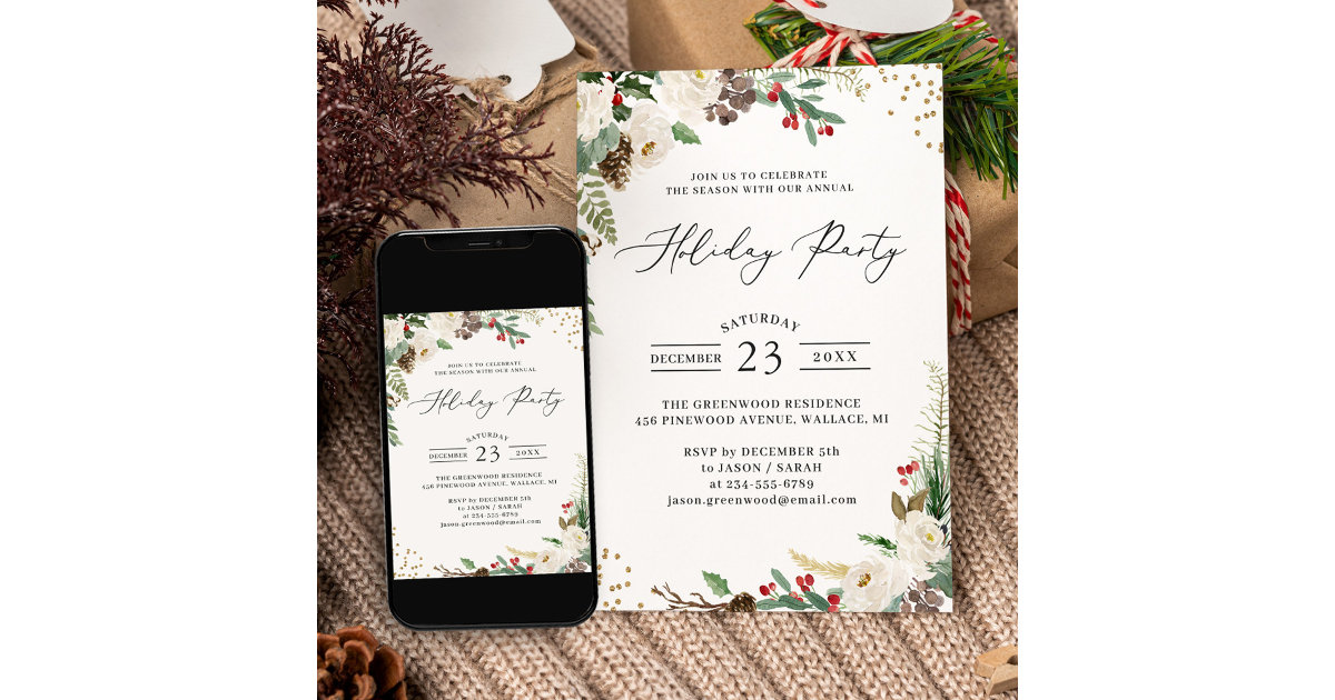 Celebrate the Season Annual Holiday Party Invitation | Zazzle