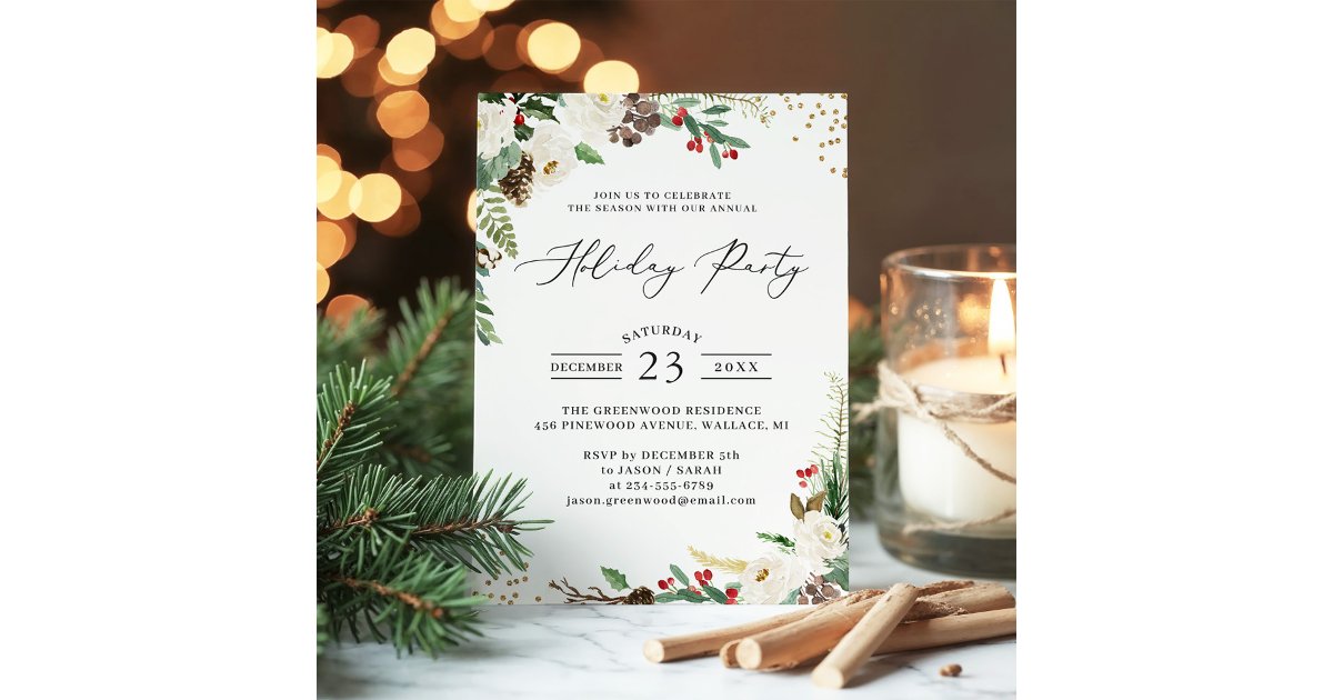 Celebrate the Season Annual Holiday Party Invitation | Zazzle