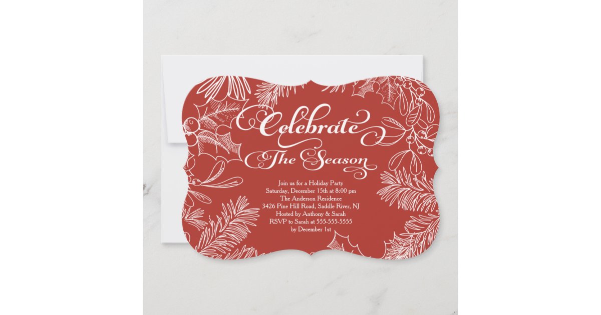 Celebrate the Season Holiday Party Invitation | Zazzle