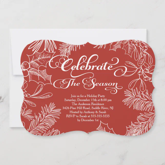 Celebrate the Season Holiday Party Invitation | Zazzle