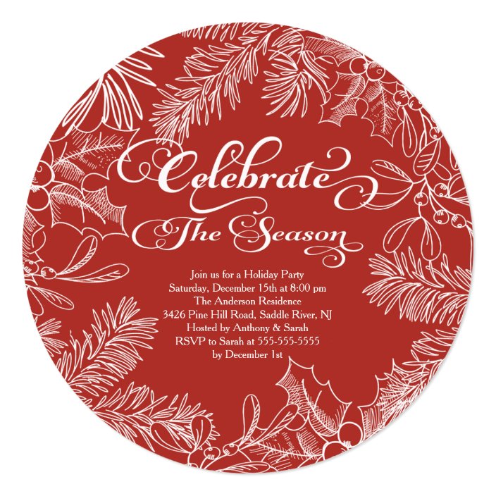 Celebrate the Season Holiday Party Invitation | Zazzle.com