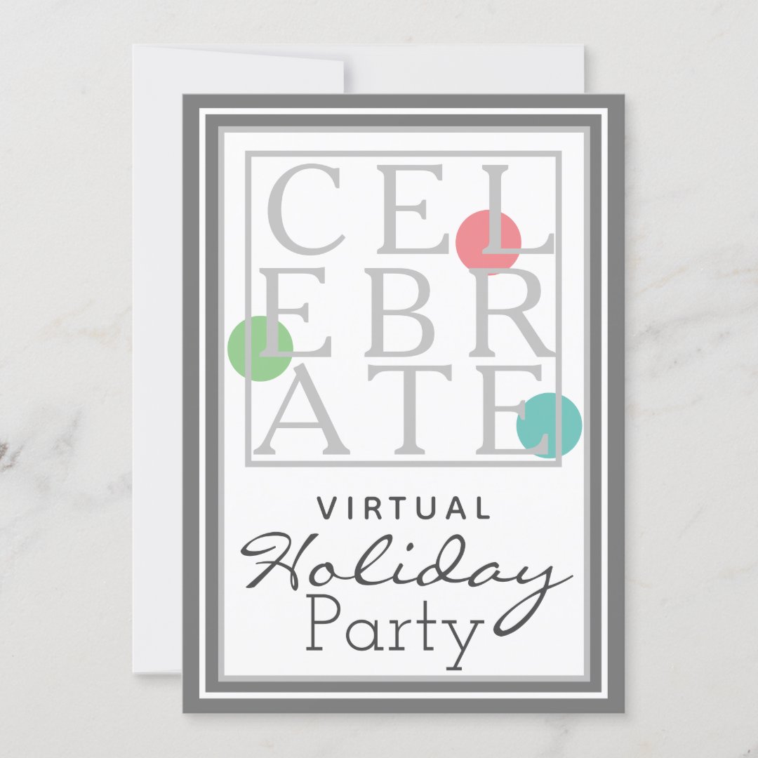 Celebrate Virtual Holiday Party Invitation | Zazzle