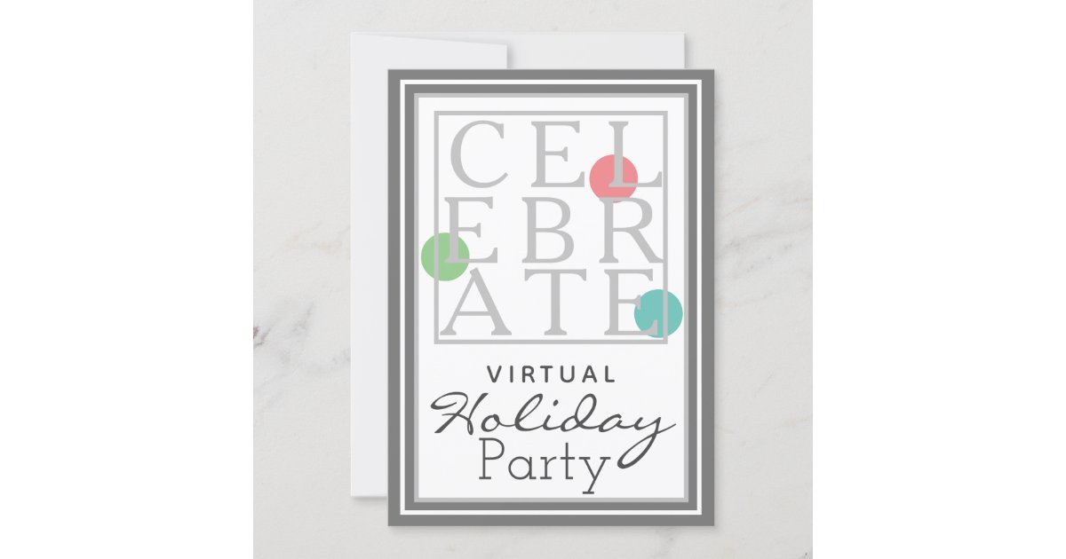 Celebrate Virtual Holiday Party Invitation | Zazzle