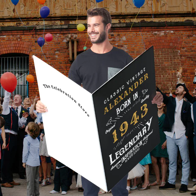 Celebrate With A Legendary 80th Birthday Born 1943 Card | Zazzle