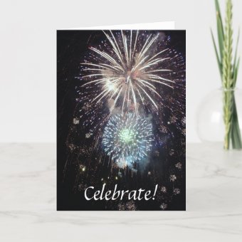 Celebrate With Fireworks! Card | Zazzle