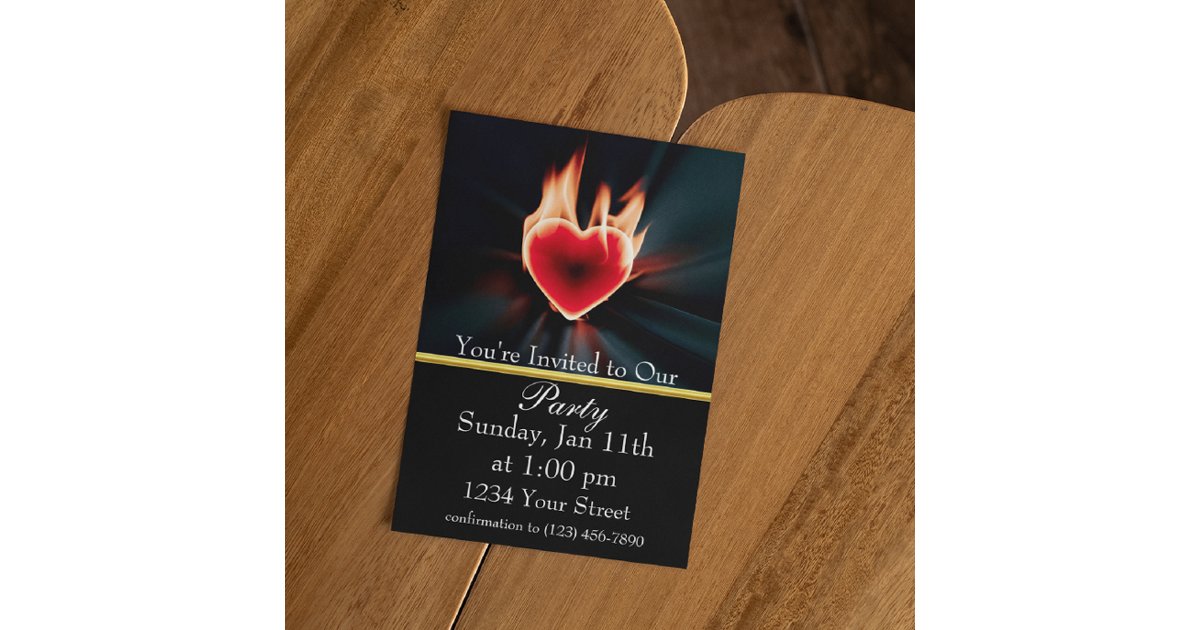 Celebrate with Flames and Friends! Invitation | Zazzle