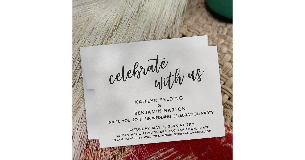"Celebrate with Us" Casual Wedding Reception-Only Invitation | Zazzle
