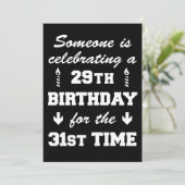 Celebrating 29th Birthday 31st Time Invitation | Zazzle