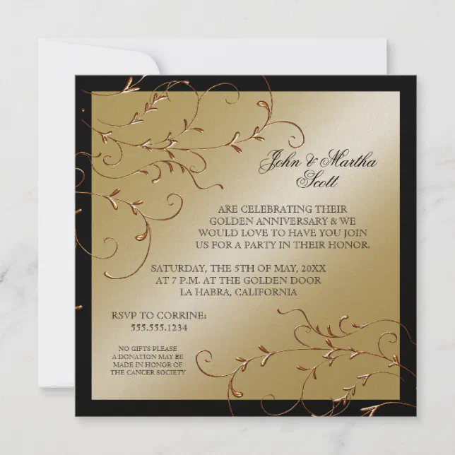 Celebrating 50 years, 50th Anniversary Invitation | Zazzle