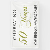 Celebrating 50 Years Of Being Awesome Banner | Zazzle