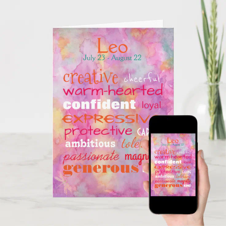 Celebrating a Leo Birthday (card) Card | Zazzle