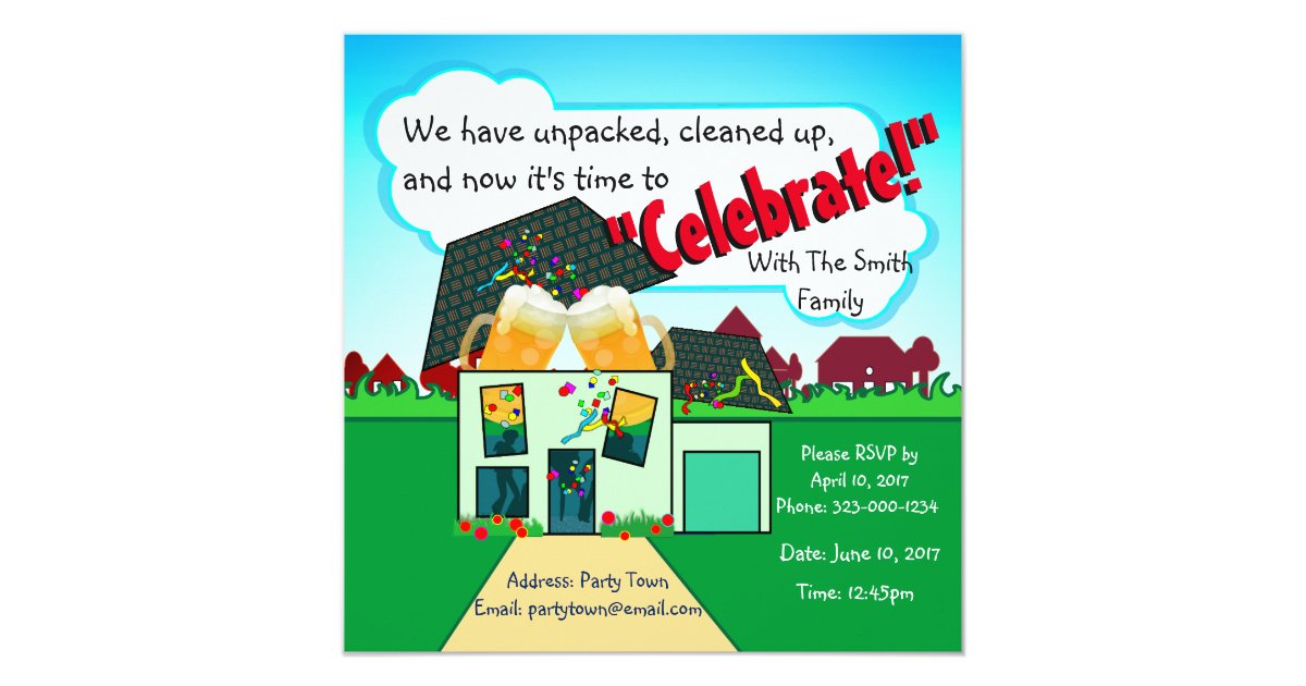 Celebrating A New Home Invitation | Zazzle.com