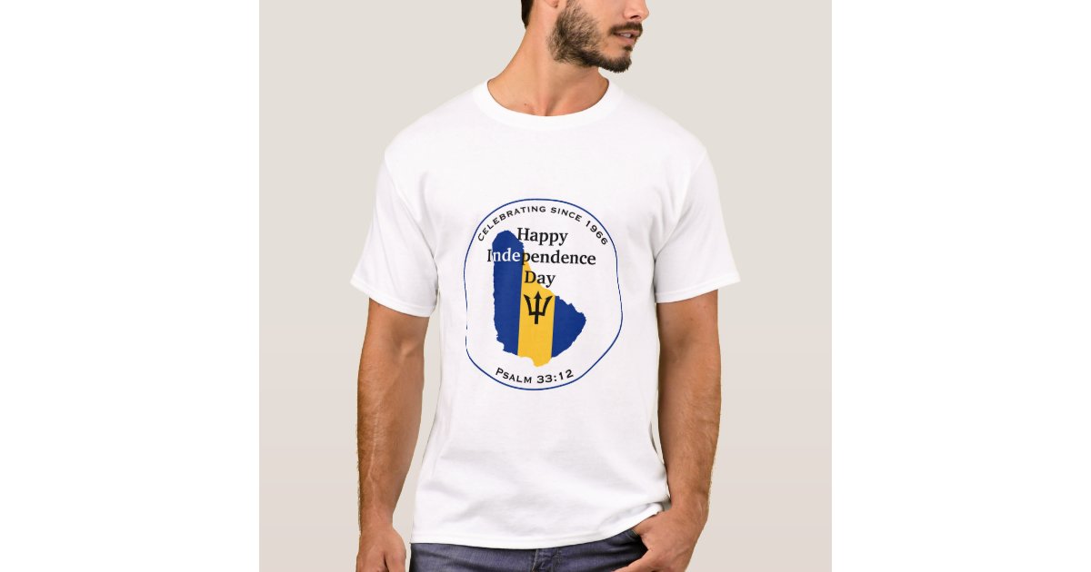 Celebrating BARBADOS INDEPENDENCE White Barbadian T-Shirt | Zazzle
