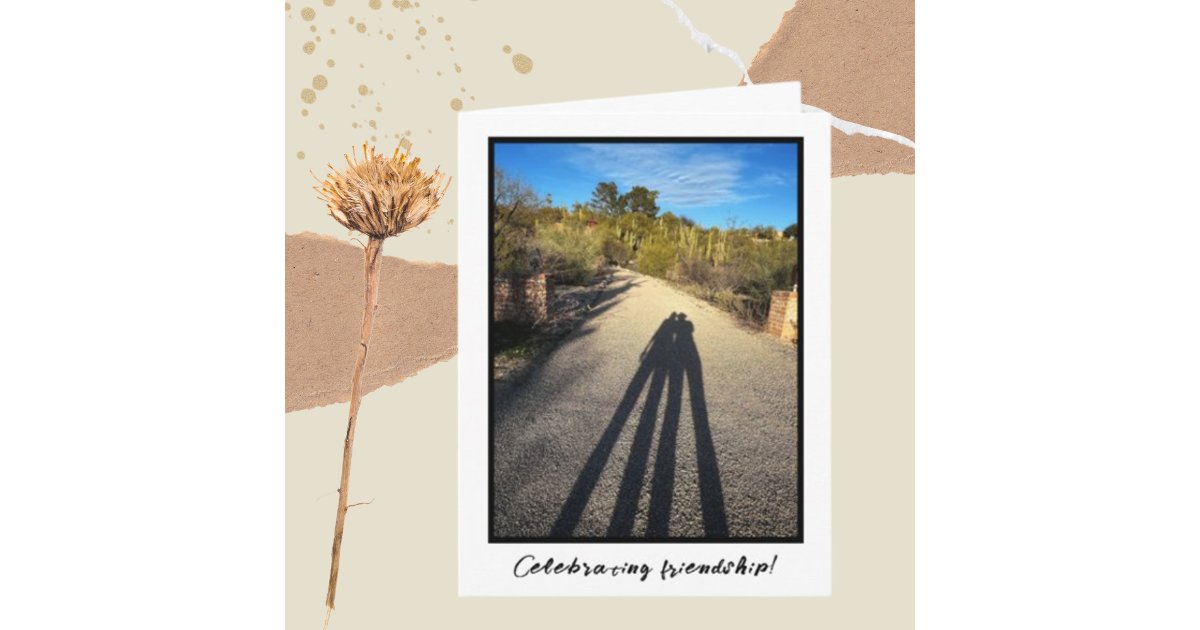 Celebrating Friendship-Shadow Friends Blank Card | Zazzle