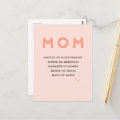 celebrating Mother MOM acronym cute funny Card | Zazzle