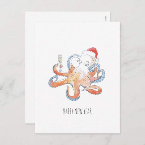 "Celebrating octopus" postcard | Zazzle
