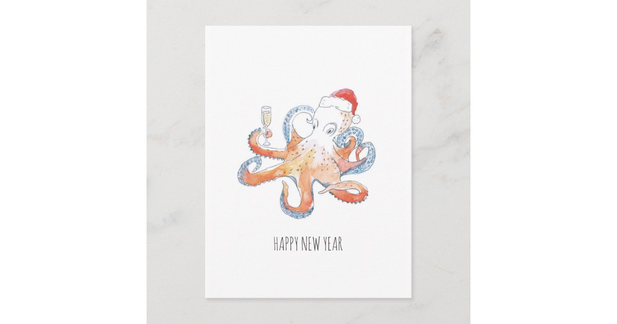 "Celebrating octopus" postcard | Zazzle