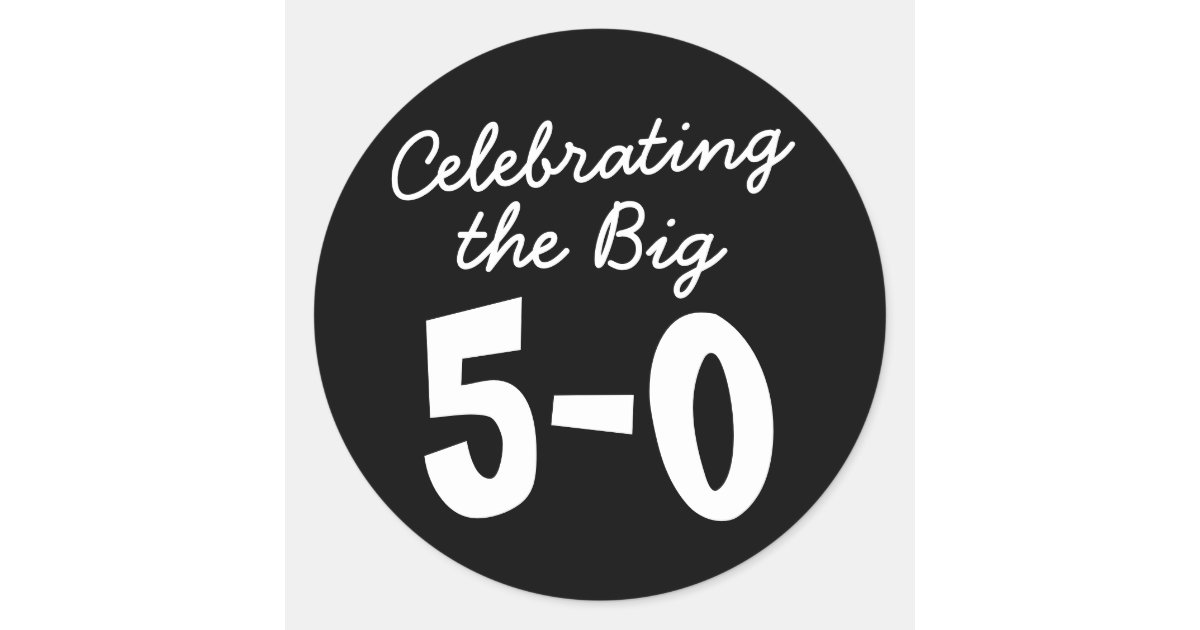 Celebrating the Big 50th Birthday Stickers | Zazzle.com
