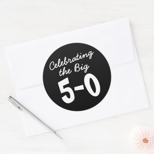 Celebrating the Big 50th Birthday Stickers | Zazzle