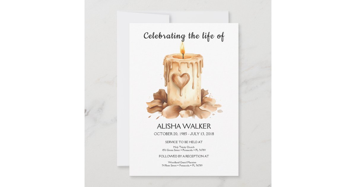 Celebrating the life Invitation, Memorial Service Invitation | Zazzle