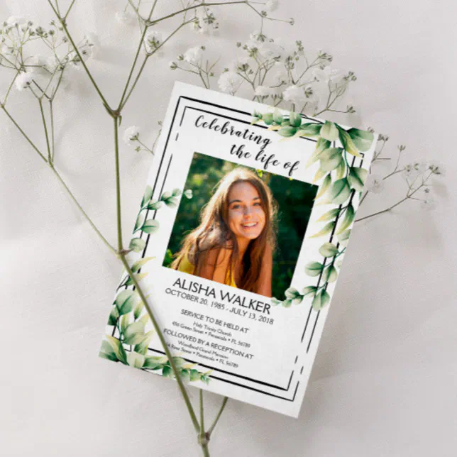 Celebrating the life Invitation, Memorial Service Invitation | Zazzle
