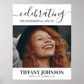 Celebrating the Life Memorial Poster | Zazzle
