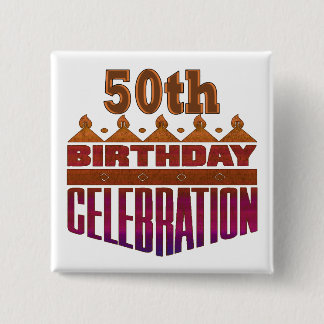 50th Birthday Buttons & Pins - Custom Button Pins | Zazzle
