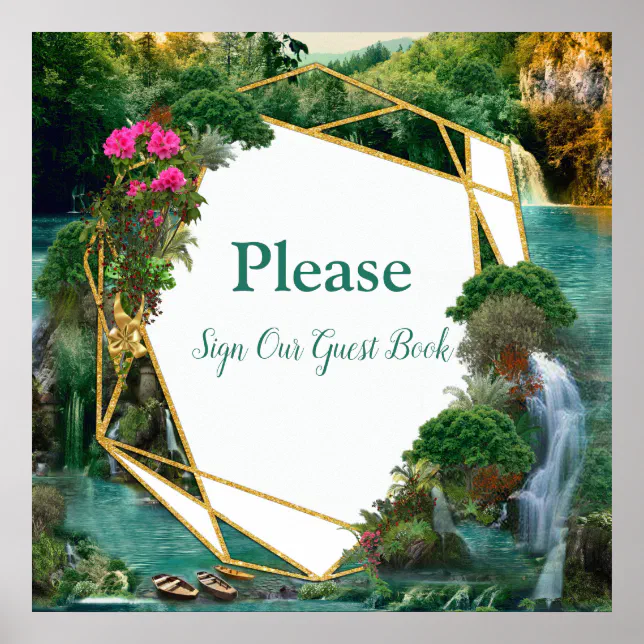 Celebration at the Magical Fantasy Lake Poster | Zazzle