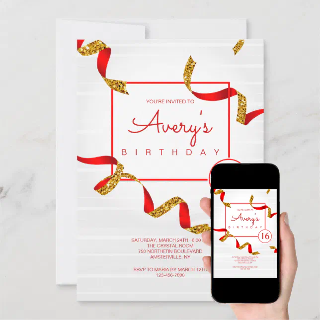 Celebration Birthday Party Invitation | Zazzle