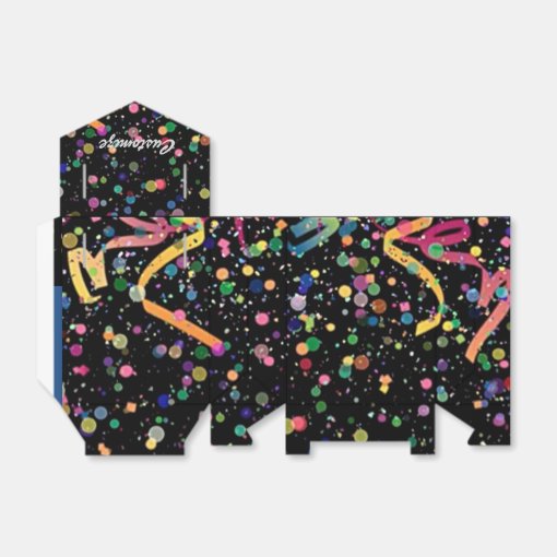Celebration Confetti Pattern Favor Box | Zazzle
