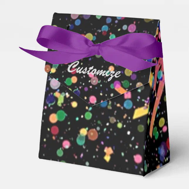 Celebration Confetti Pattern Favor Box | Zazzle