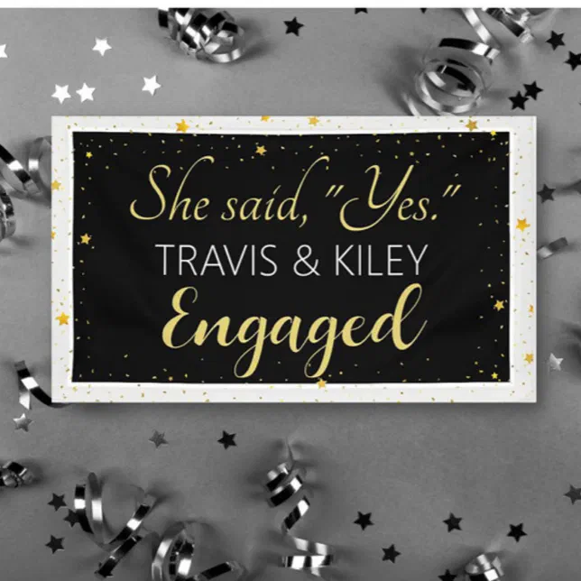 Celebration! Custom Engagement party banner | Zazzle
