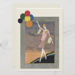 Celebration deco flapper party invitation | Zazzle