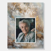 Celebration of Life Abstract Painting Funeral Foam Board | Zazzle