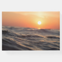 Celebration of Life Beach Sea Ocean Water Memorial Guest Book | Zazzle