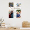 Celebration of Life Cross Photo Collage Funeral Poster | Zazzle