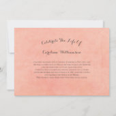 Celebration of Life Floral In Loving Memory Announcement | Zazzle